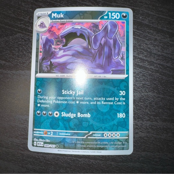 Pokemon | Accessories | Pokemon Muk 8965 Rh Card | Poshmark